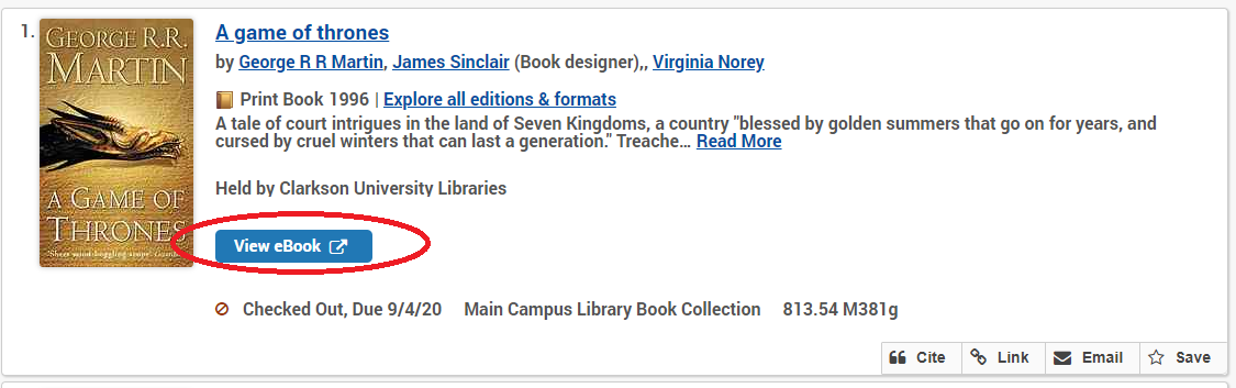 Finding an eBook - University Libraries